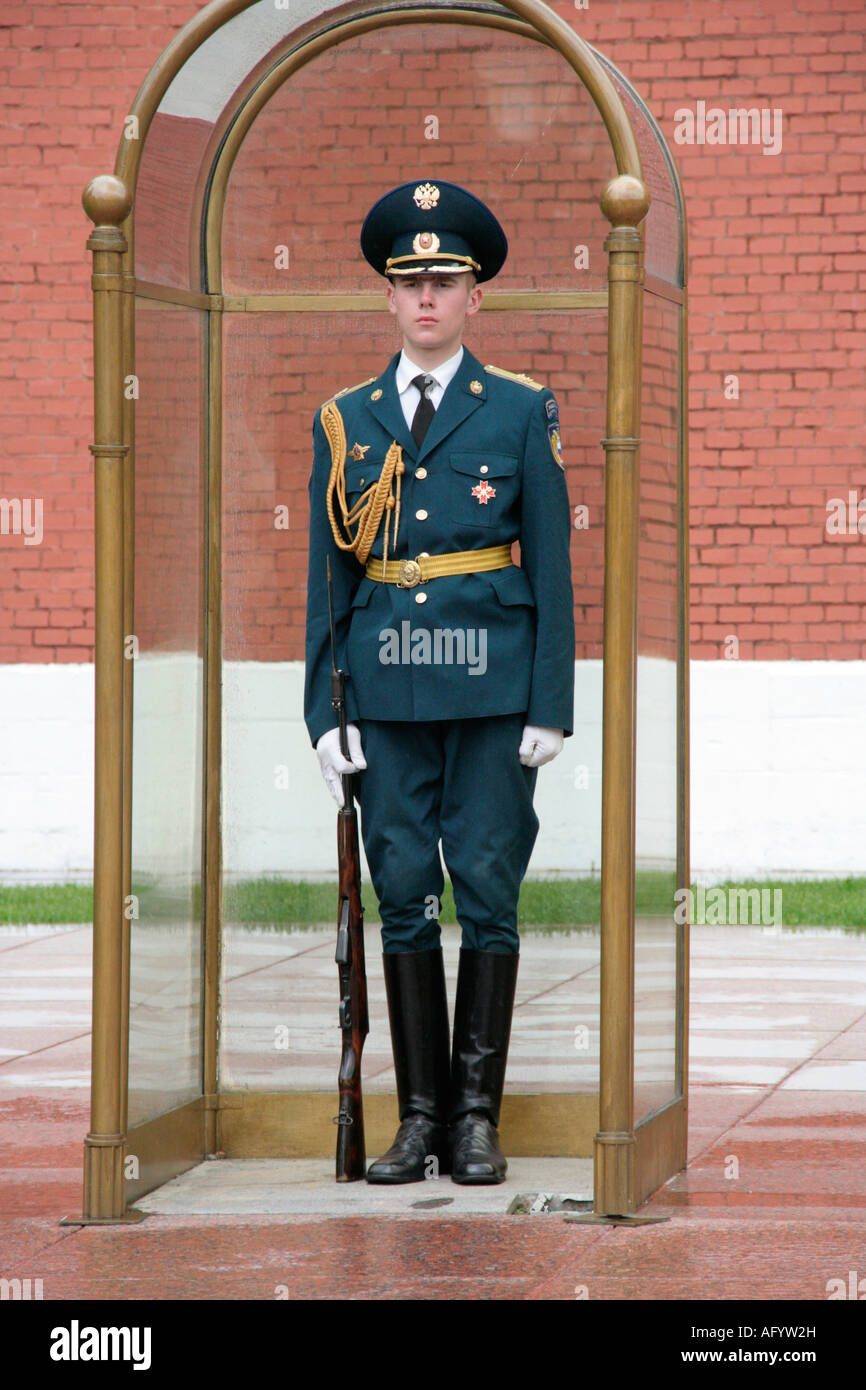 Guard by Kremlin Wall Unknown Soldiers Flame Alexander Garden by Red ...