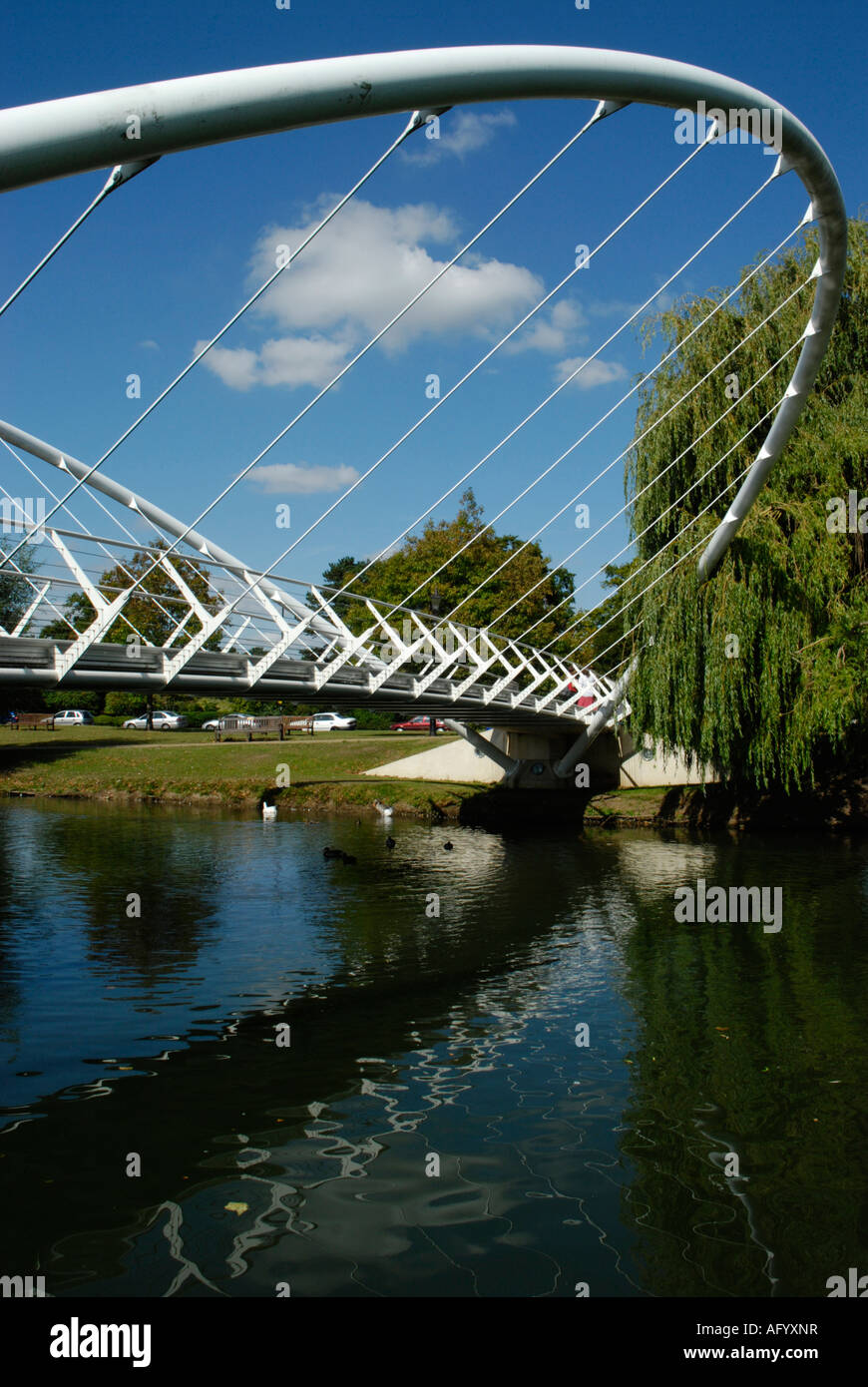 Butterfly Bridge over the River Great Ouse Bedford England Stock Photo ...