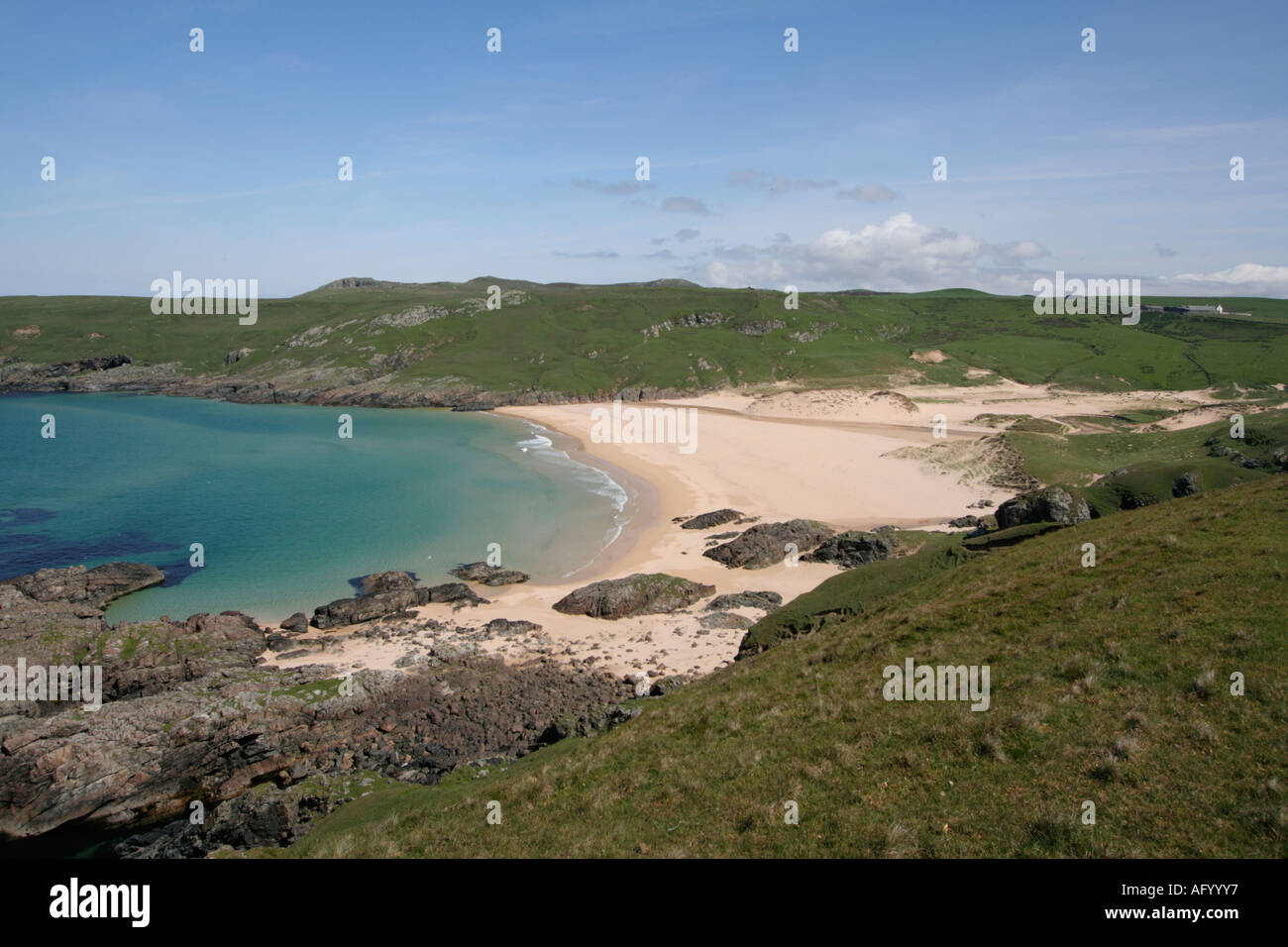 remote lossit bay beach surf isle of islay scotland uk gb Stock Photo ...