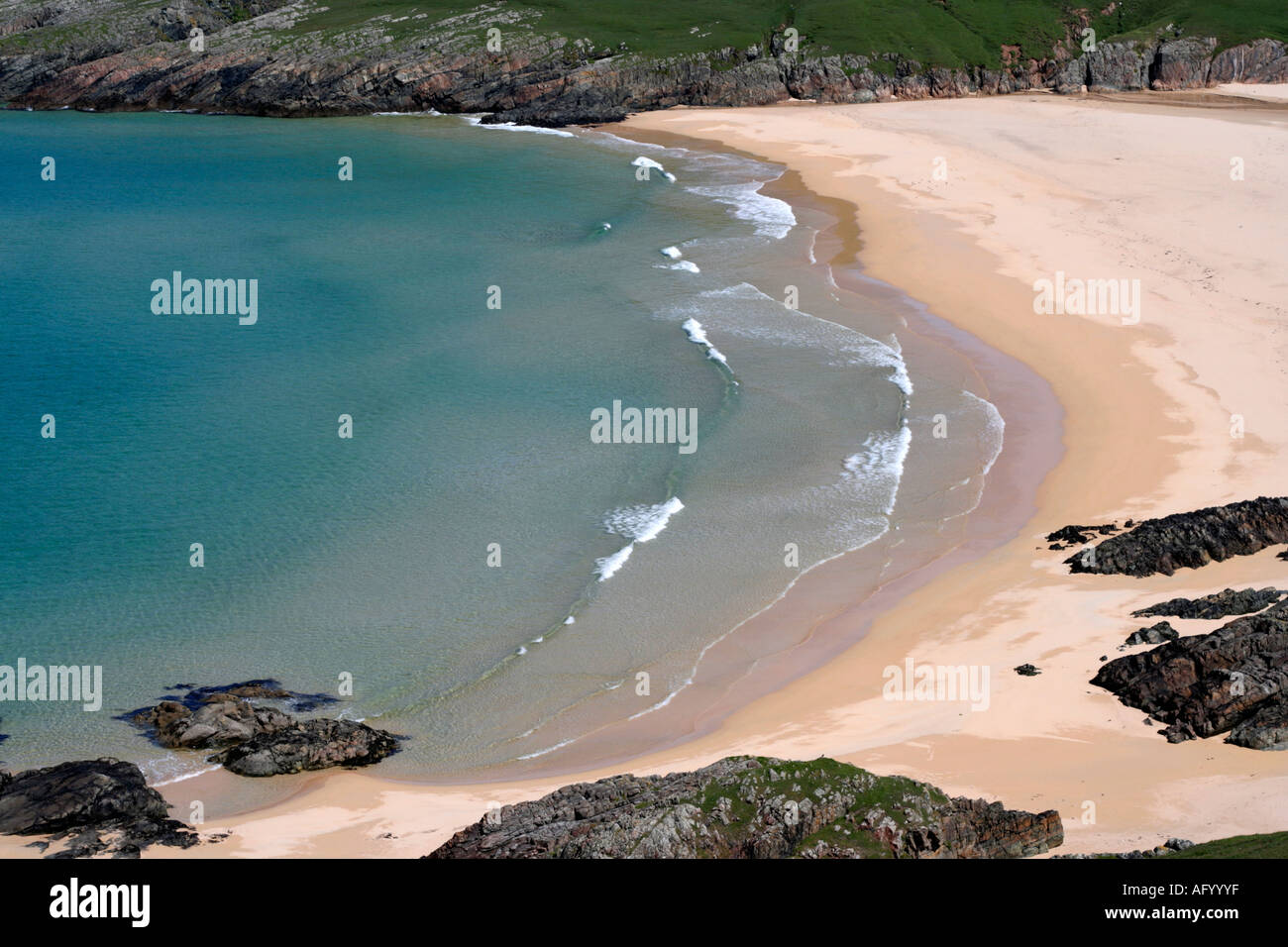 remote lossit bay beach surf isle of islay scotland uk gb Stock Photo ...