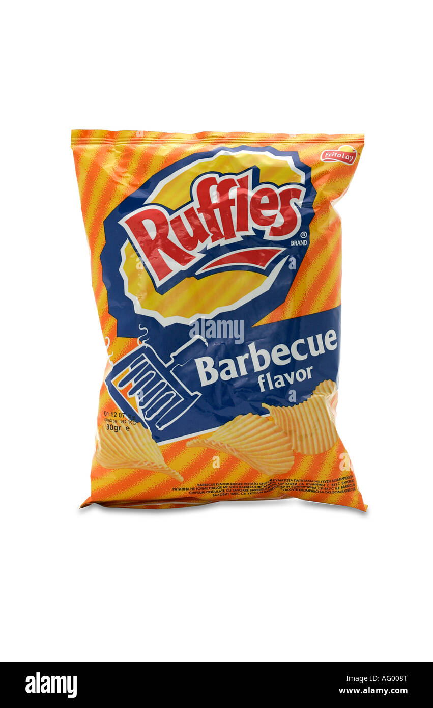Ruffles with barbecue flavor crisps Stock Photo - Alamy