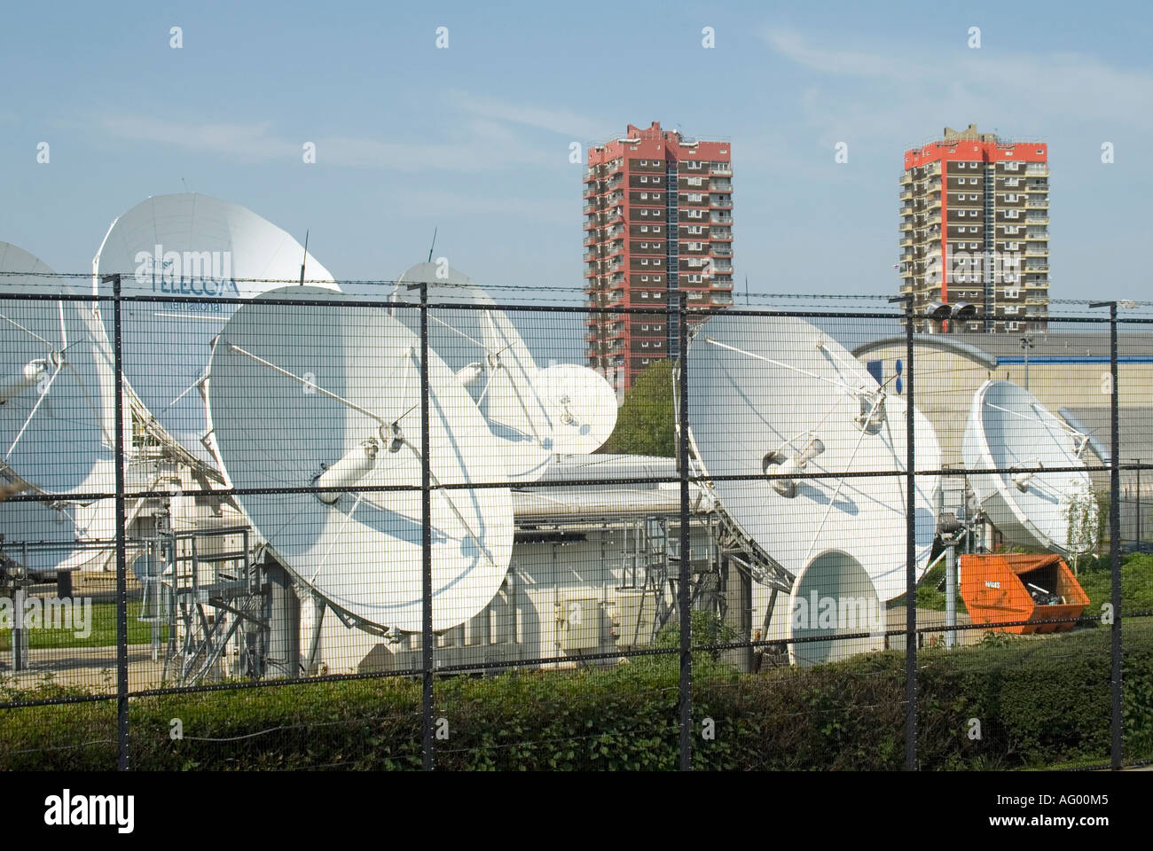 North Woolwich British Telecom International Teleport large satellite ...