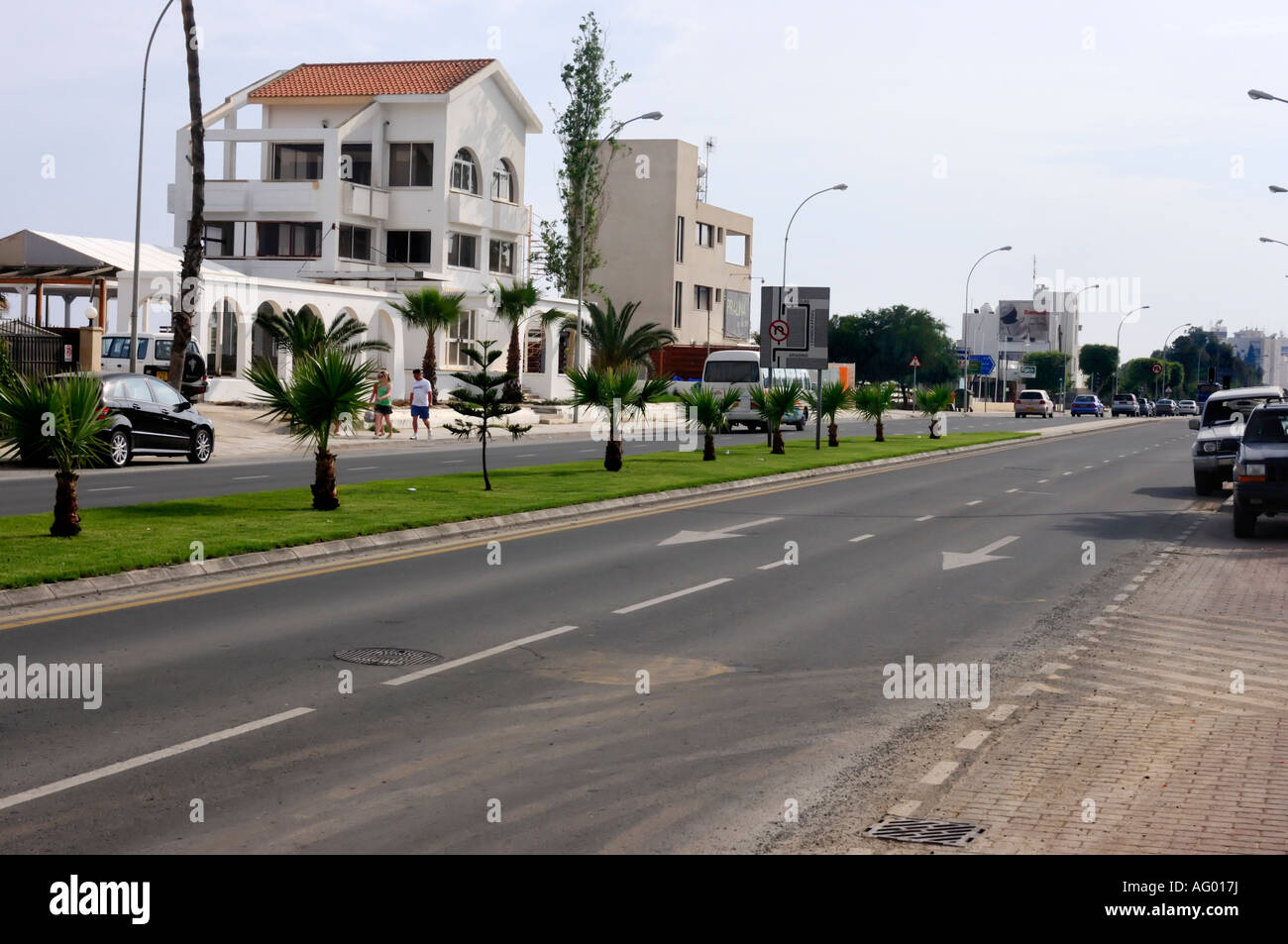 Limassol city street Cyprus Stock Photo - Alamy