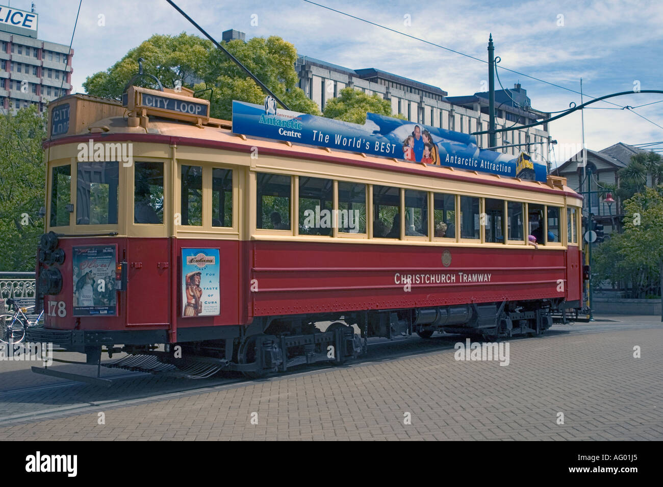 Tram in Christchurch, New Zealand Stock Photo - Alamy