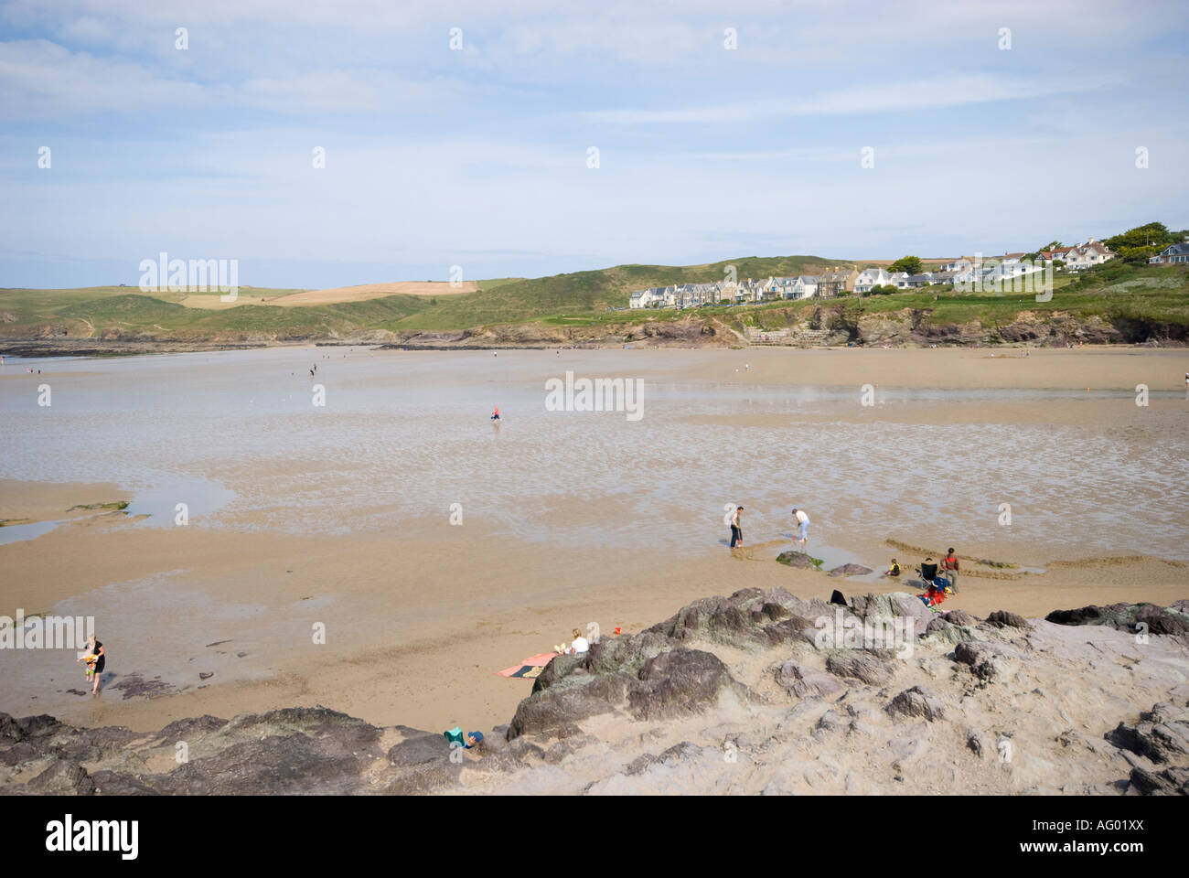 Polzeath rock walk cornwall hi-res stock photography and images - Alamy