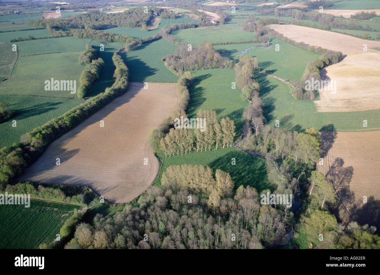 Aerial View Aerien Aerial Vue Aerienne Bocage Du Gâtinais Yonne