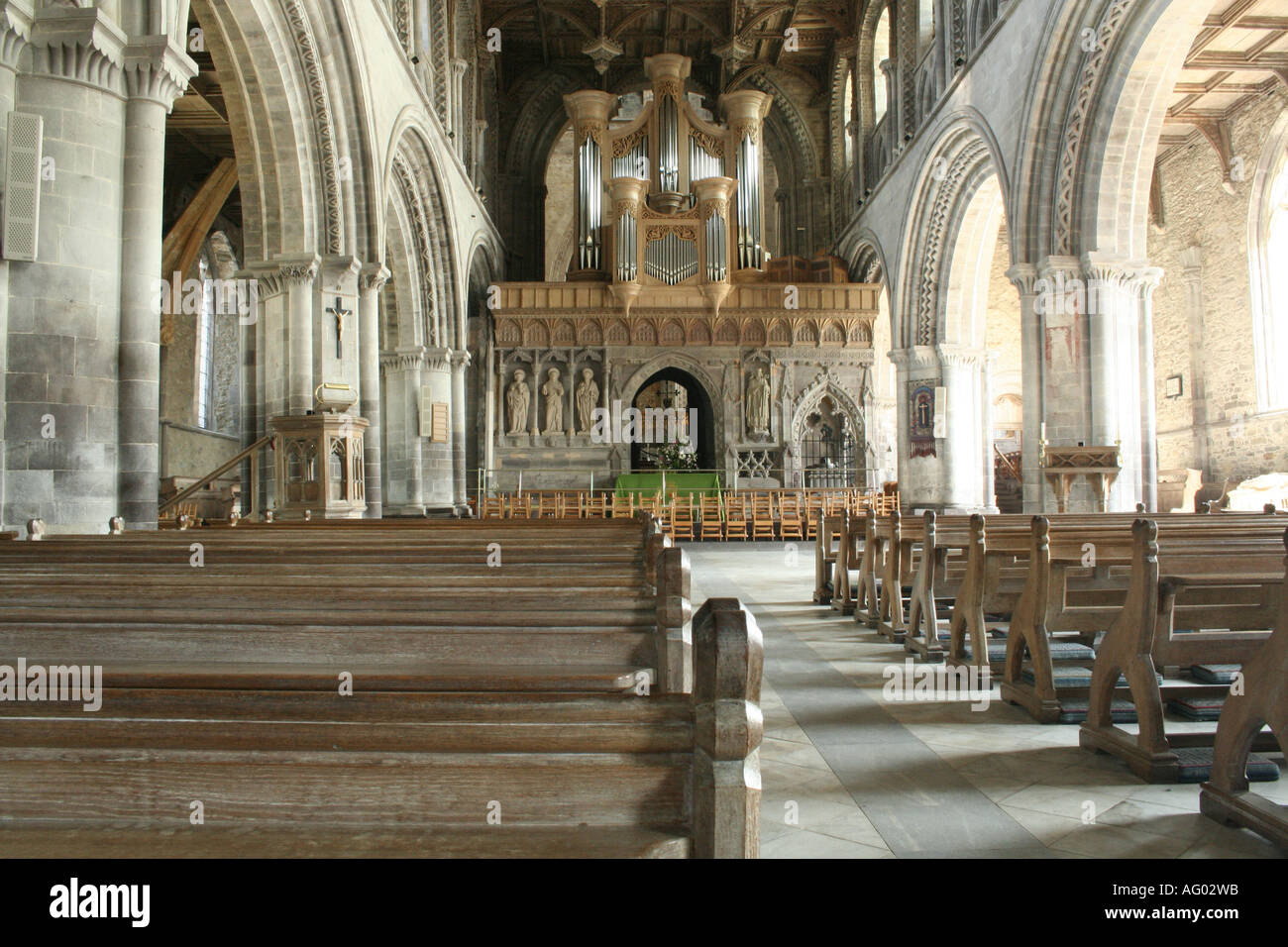 St David s Cathedral Interior Stock Photo - Alamy
