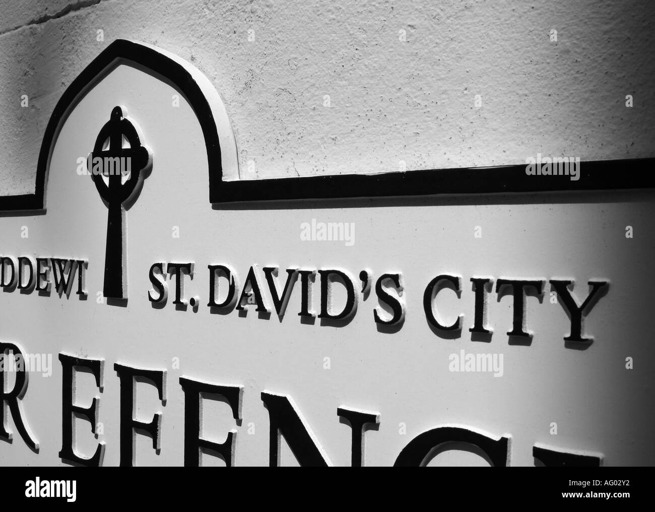 St David s City Street Sign Stock Photo - Alamy