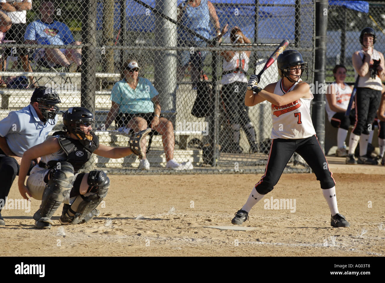 Woman softball catch hi-res stock photography and images - Alamy