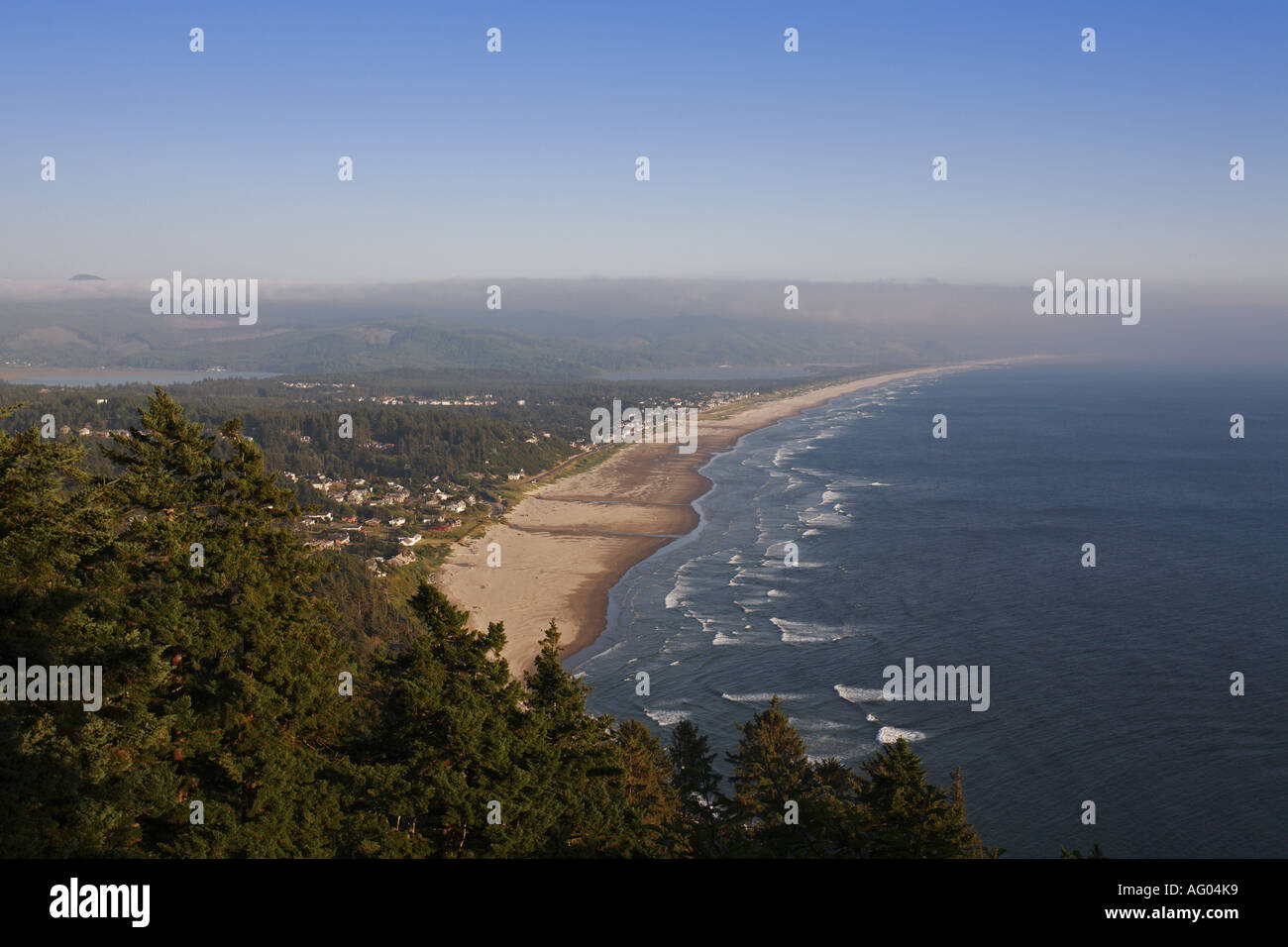 Aerial view of Oregon Coast Stock Photo - Alamy