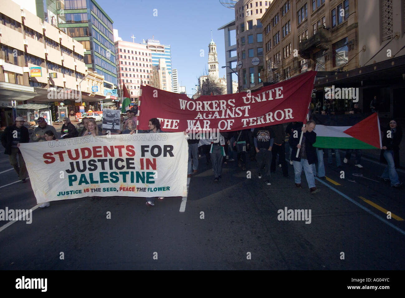 July 22 2006 Peace Rally Auckland Stock Photo - Alamy