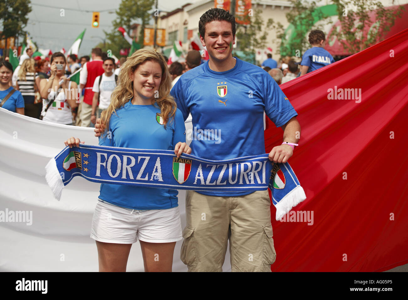 Italian soccer fans Stock Photo - Alamy
