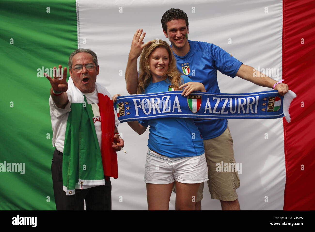 Italian soccer fans Stock Photo - Alamy