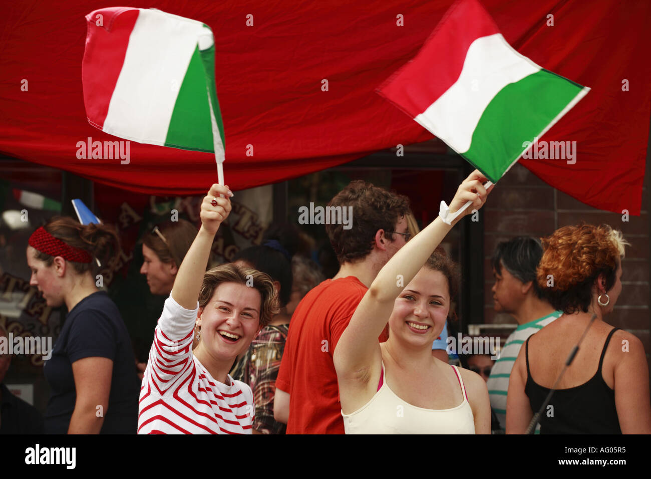 Italian soccer fans Stock Photo - Alamy