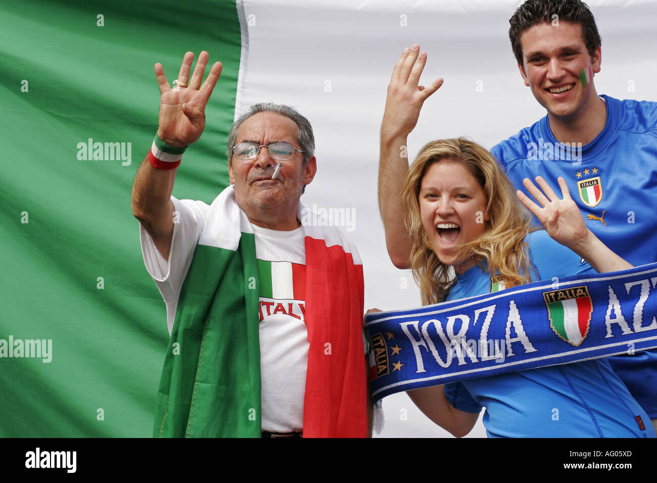 Italian soccer fans Stock Photo - Alamy