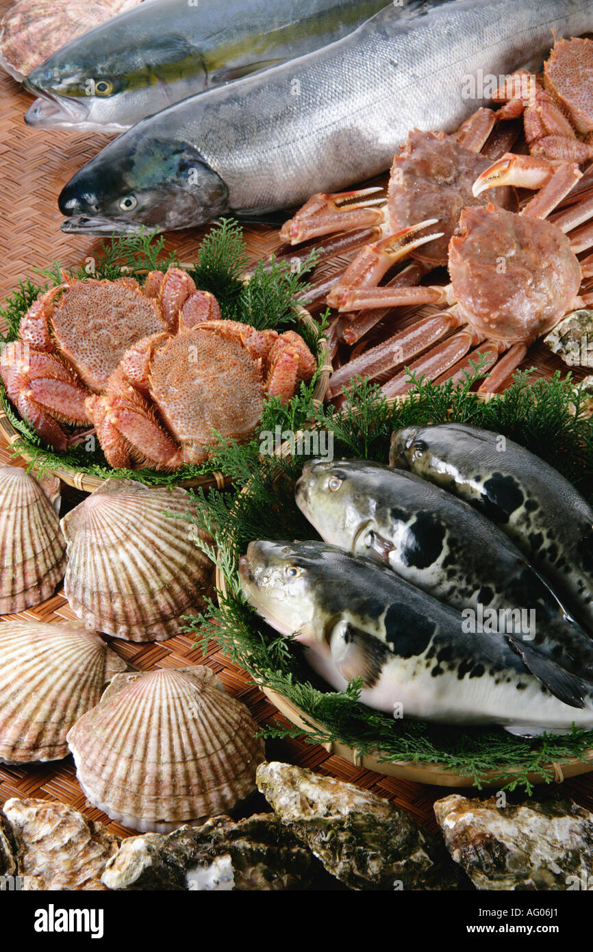 Assorted raw fish Stock Photo - Alamy