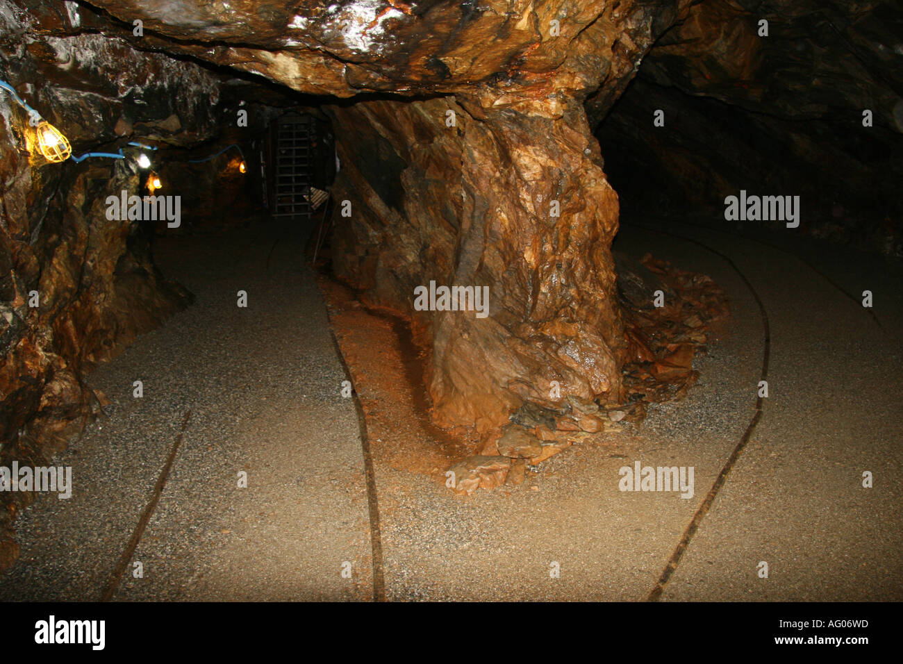 Old cart tracks in gold mine Stock Photo - Alamy