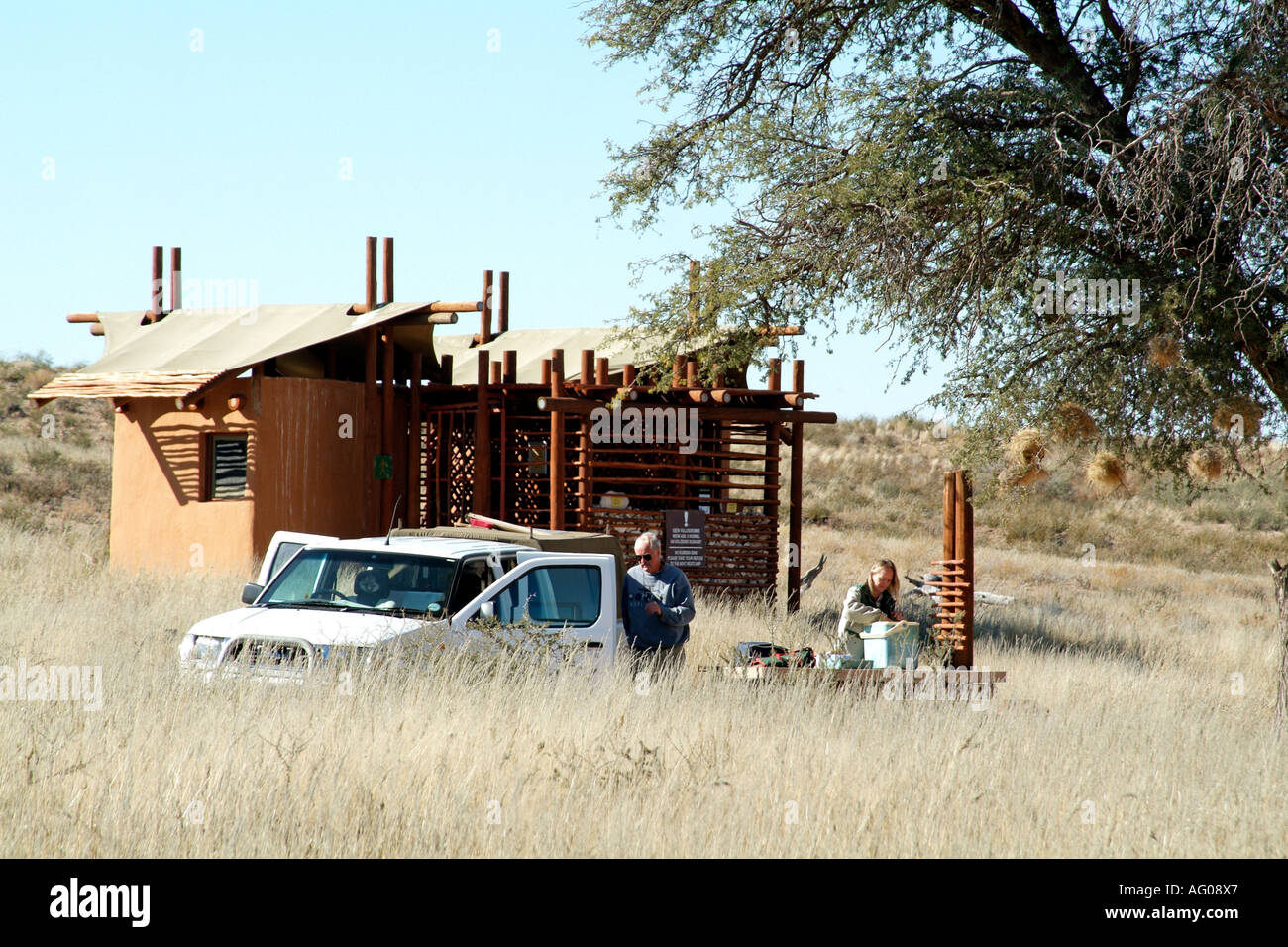 Kalahari Transfrontier National Park South Africa RSA. 4x4 car on ...