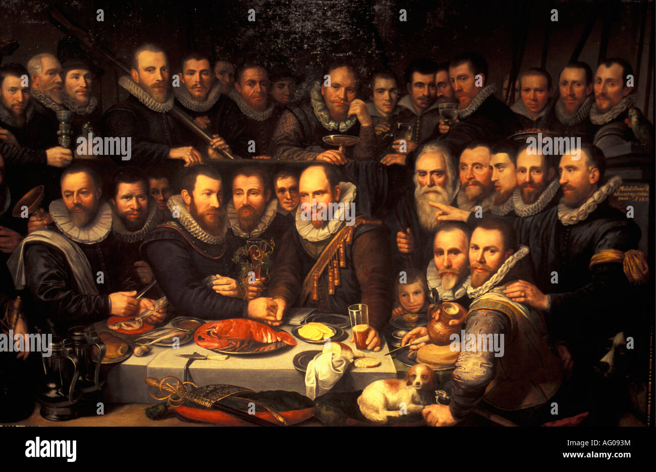 Netherlands Delft Painting in museum called Prinsenhof Stock Photo - Alamy