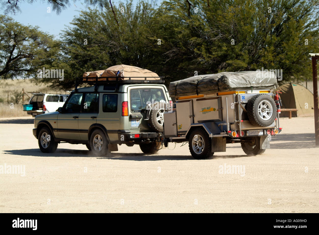 Kalahari Transfrontier National Park South Africa RSA. 4x4 car and ...