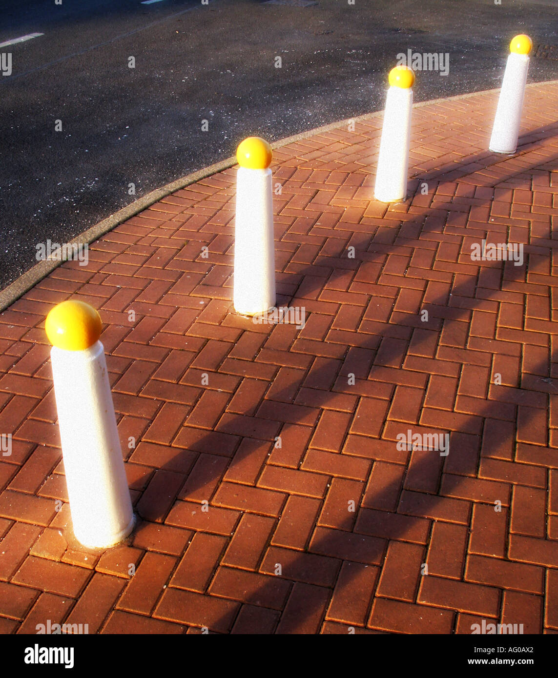 Bollards Colour Shadow High Resolution Stock Photography and Images - Alamy