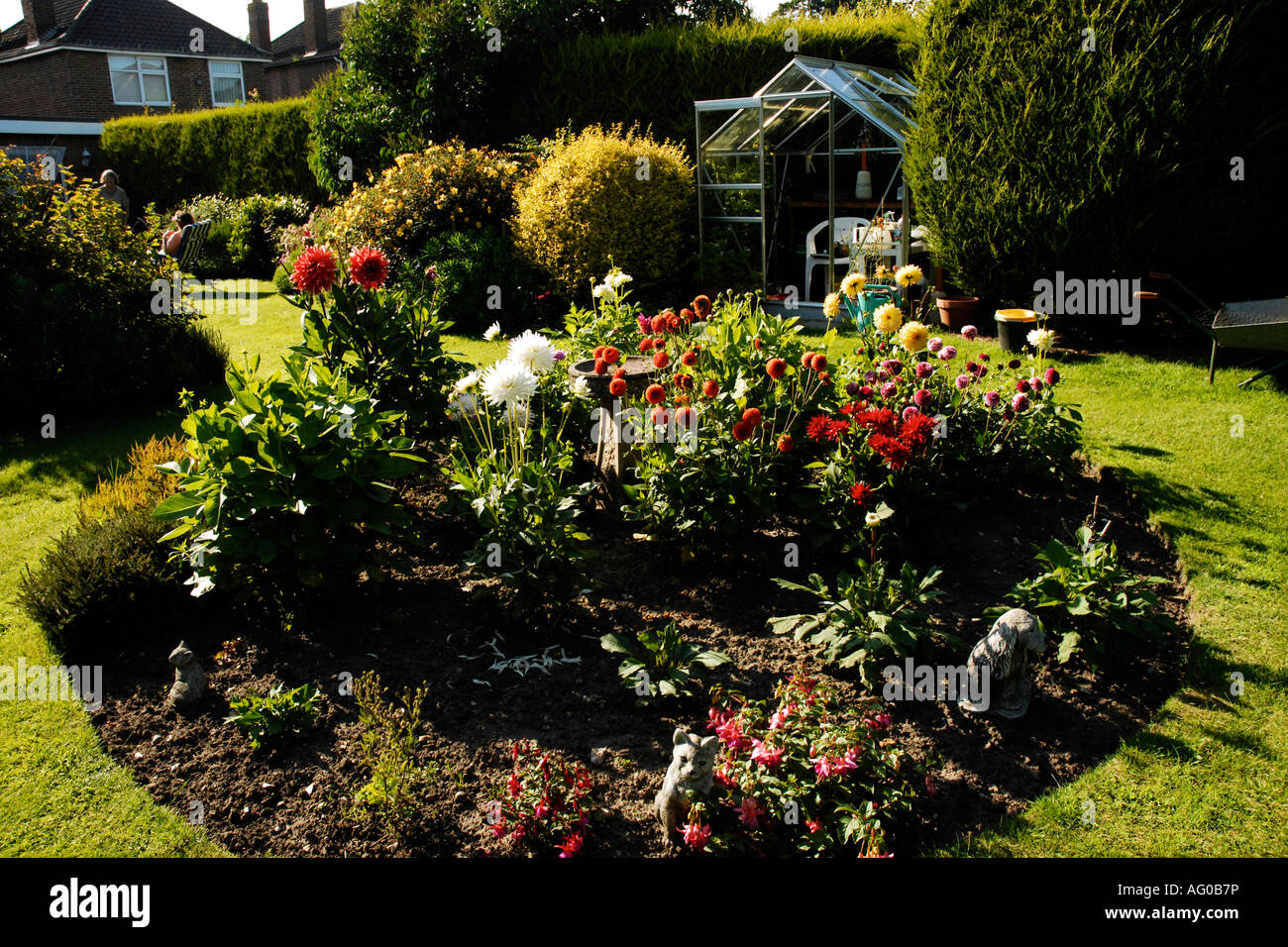 Garden Flowers In Full Bloom Stock Photo Alamy
