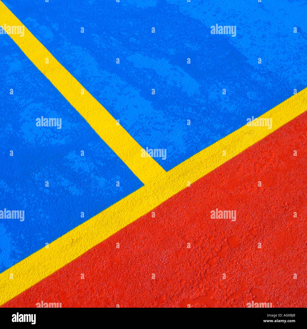 Car Park with Primary Colours Stock Photo - Alamy