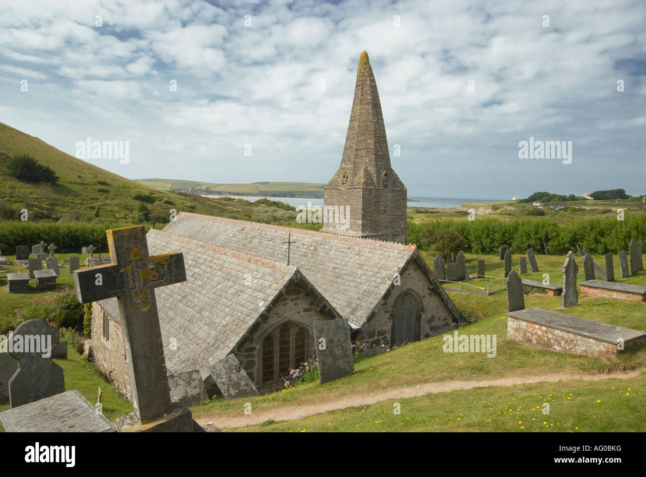 St Enodoc Church, North Cornwall, England, UK Stock Photo - Alamy