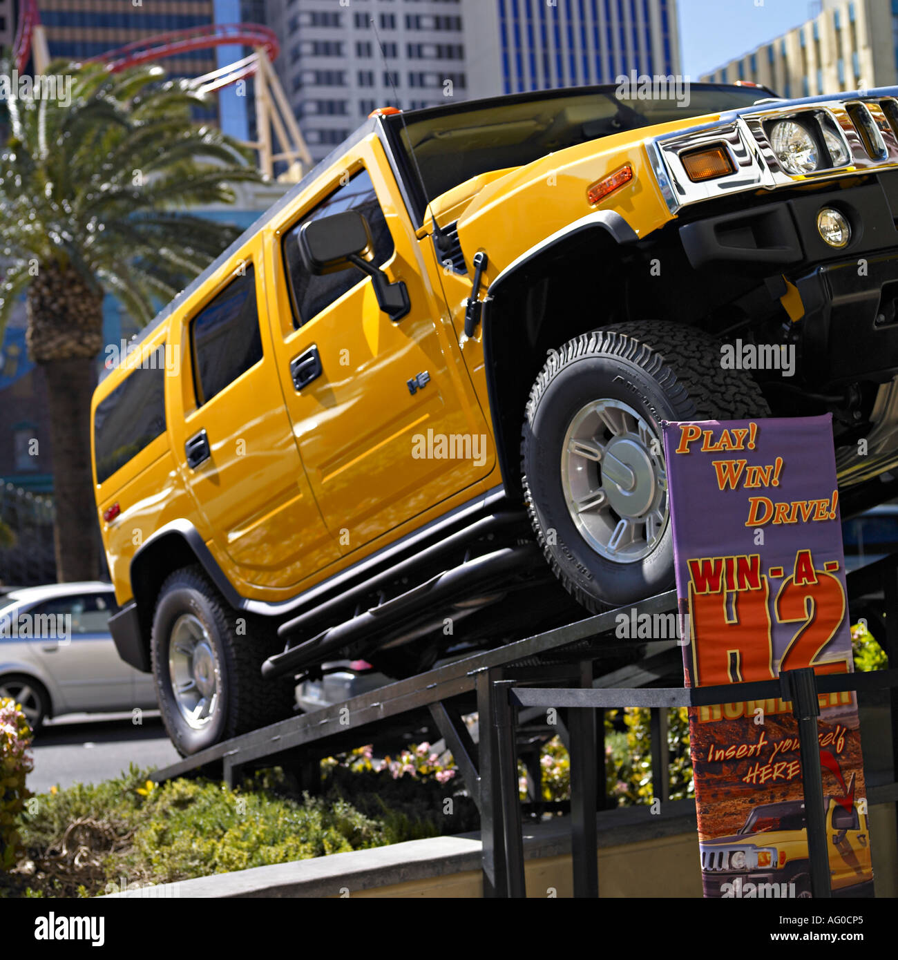 Hammer vehicle on the display, Las Vegas Stock Photo - Alamy