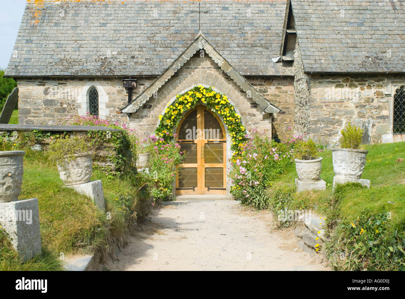 St Enodoc Church, North Cornwall, England, UK Stock Photo - Alamy