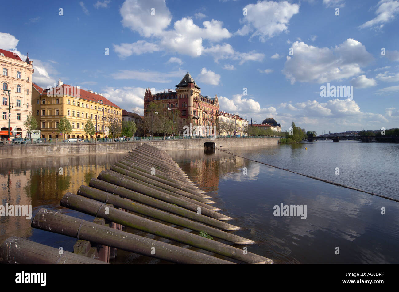 A view of the city by the River Vltava in Prague Stock Photo - Alamy