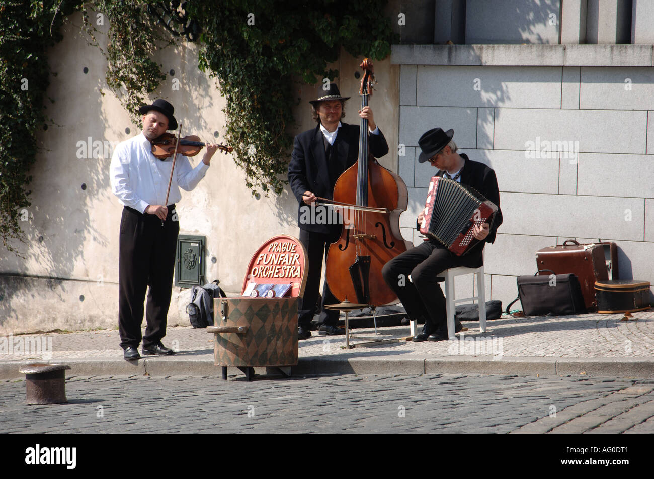 A band plays some street Music at Prague Castle Stock Photo - Alamy
