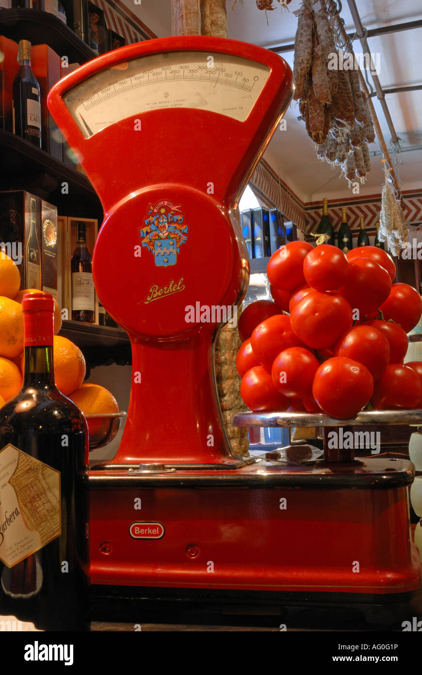Assorted items in a deli in Italy Stock Photo - Alamy