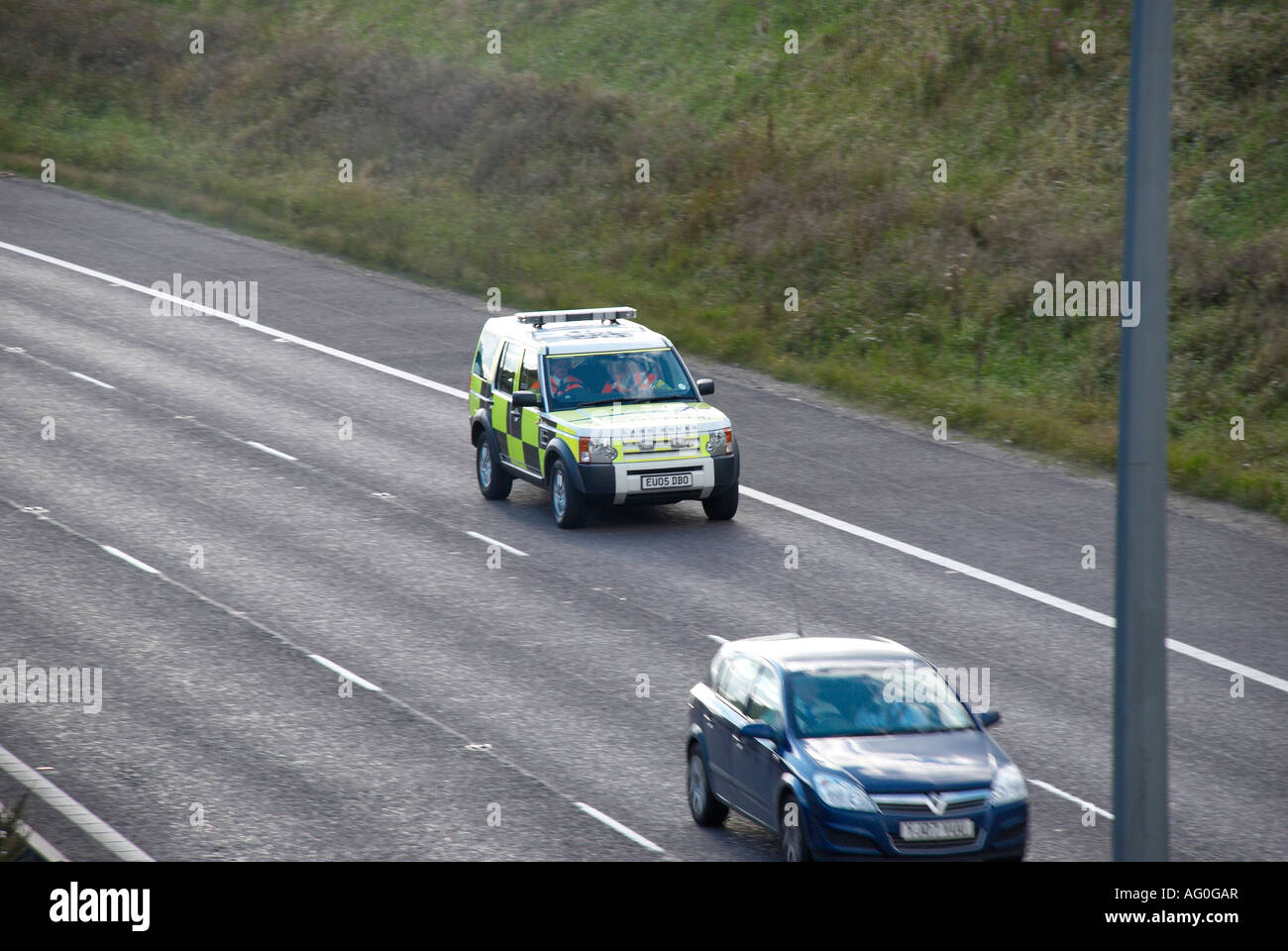 Highways agency 4x4 on the M62 Stock Photo - Alamy