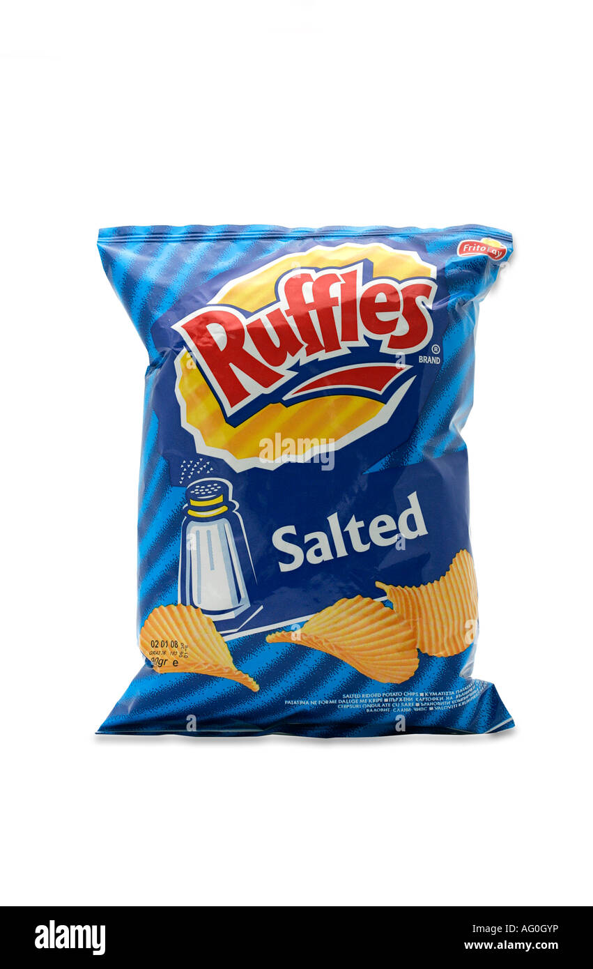 Ruffles salted crisps Stock Photo - Alamy