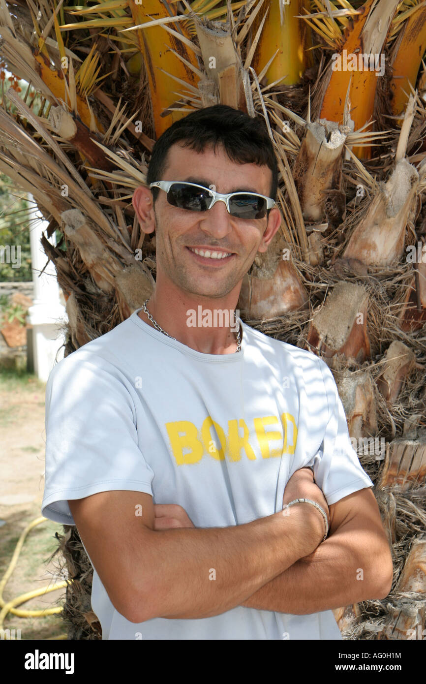 Friendly looking Turkish with a big smile Stock Photo - Alamy