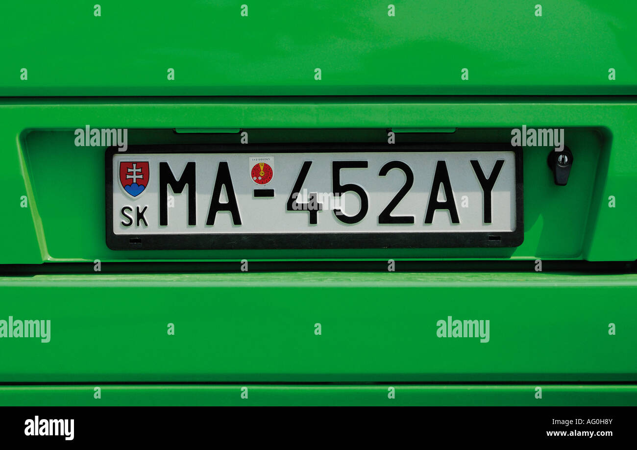 Number plate slovak republic hi-res stock photography and images - Alamy