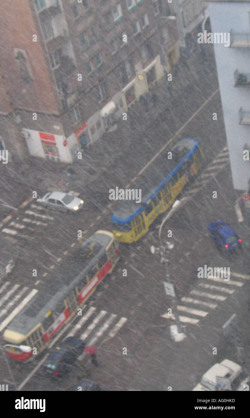 Slovakia Bratislava Tram in Bad Weather Stock Photo - Alamy