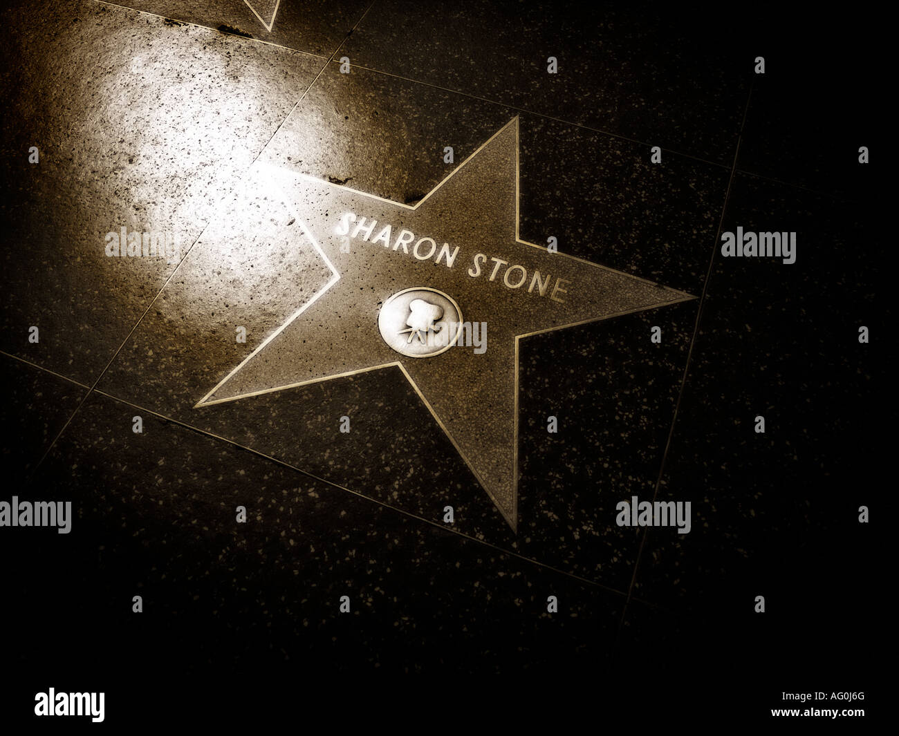 Sharon Stone star at Hollywood Walk of Fame. Hollywood Boulevard. Los ...