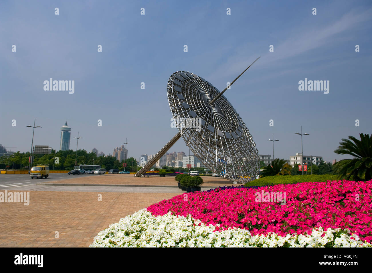 sundial sculpture in the Century garden of Shanghai Stock Photo - Alamy