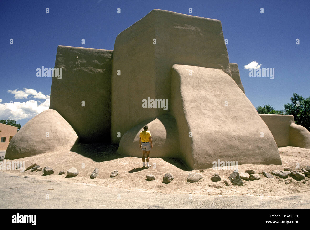 A view of the rear of the famous Ranchos de Taos church in Taos New ...