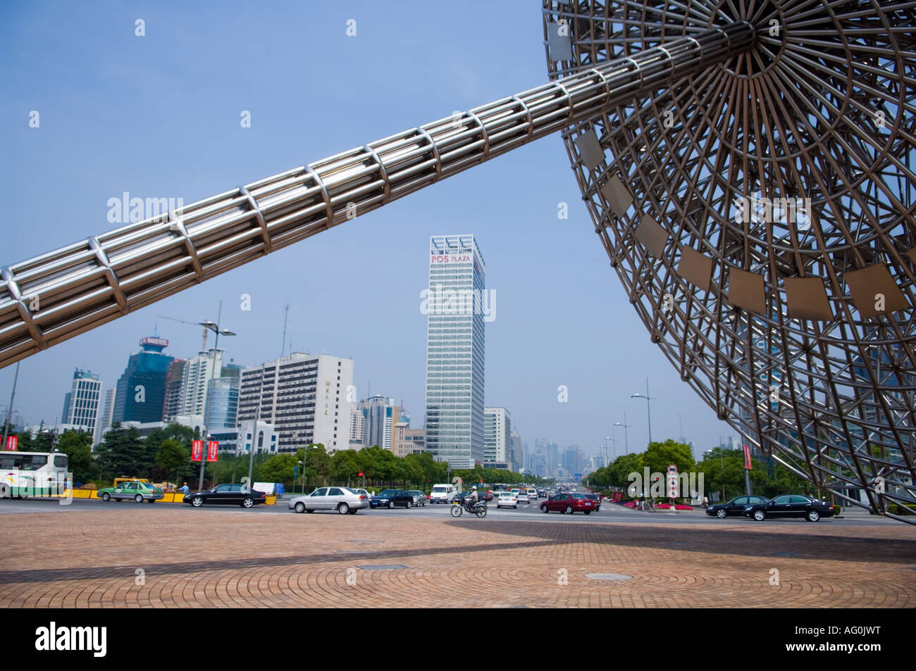 sundial sculpture in the Century garden of Shanghai Stock Photo - Alamy