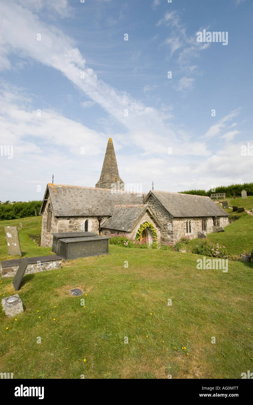 St Enodoc Church, North Cornwall, England, UK Stock Photo - Alamy