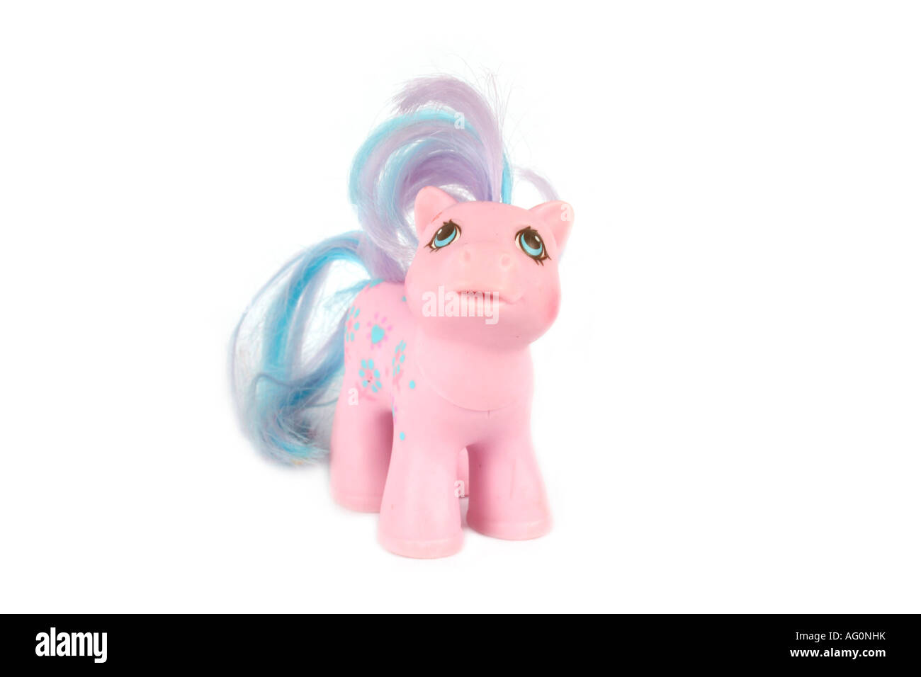 Pink My little pony on white background Stock Photo - Alamy