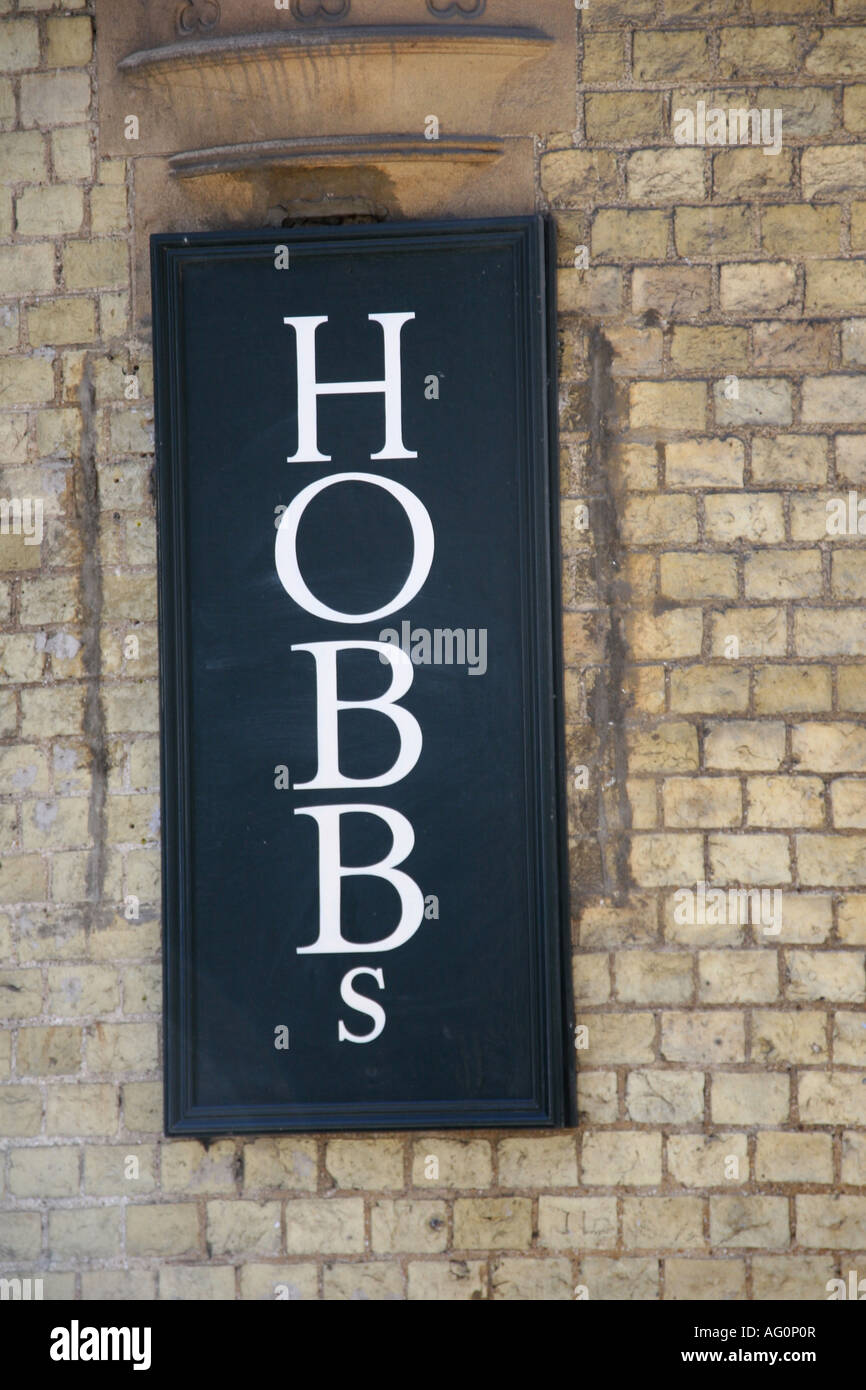 Hobbs Shop Sign Stock Photo - Alamy