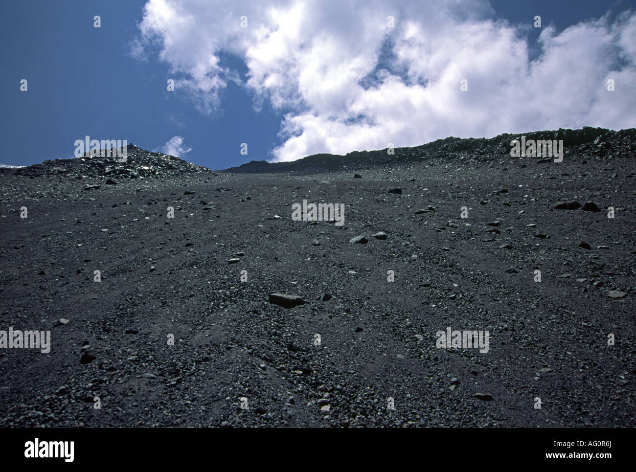 Scree slope on El Misti Volcano Arequipa Peru Stock Photo - Alamy
