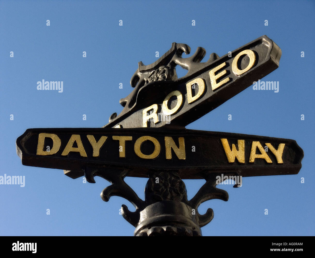 Rodeo Drive sign. Beverly Hills. Los Angeles. California. USA Stock ...