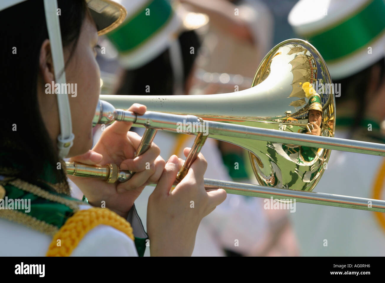 Trumpet of band Stock Photo - Alamy
