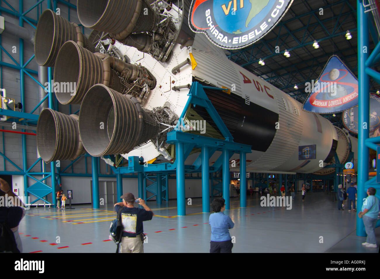 363 foot Saturn V moon rocket at the Apollo Saturn V Center at kennedy ...