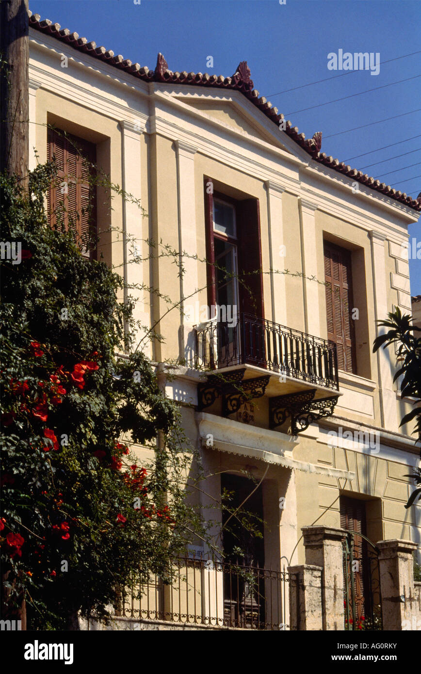 Samos Greece Vathy Traditional House Exterior Aunt Denise's House Stock ...